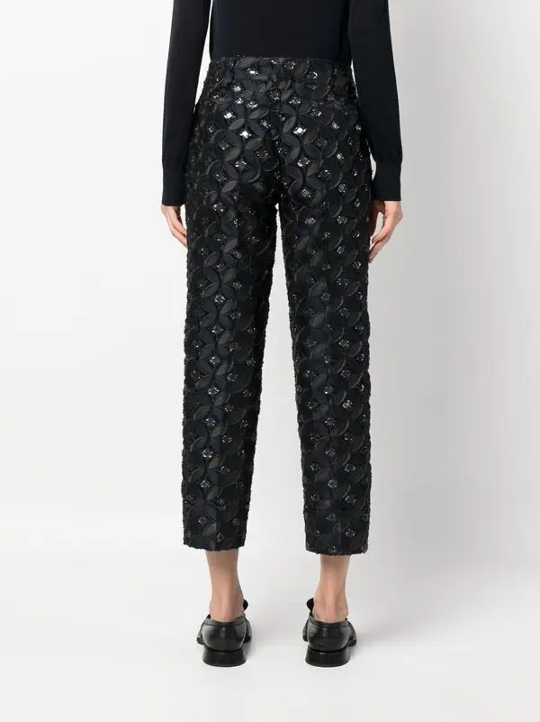 Fabiana Filippi Patterned Jacquard Cropped Trousers