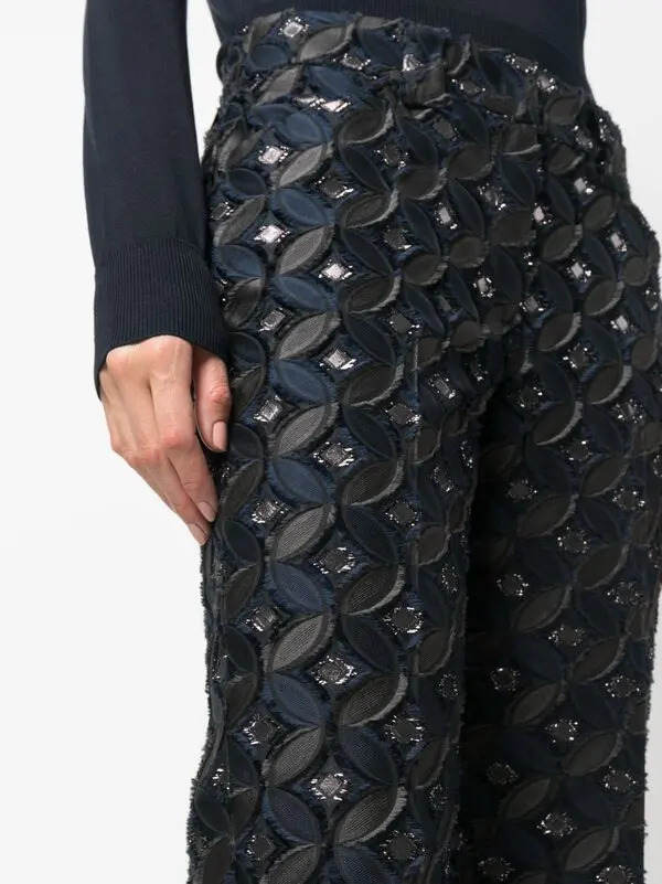 Fabiana Filippi Patterned Jacquard Cropped Trousers