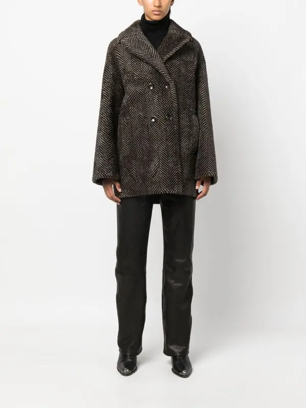 MANZONI 24 Herringbone Sheepskin Coat