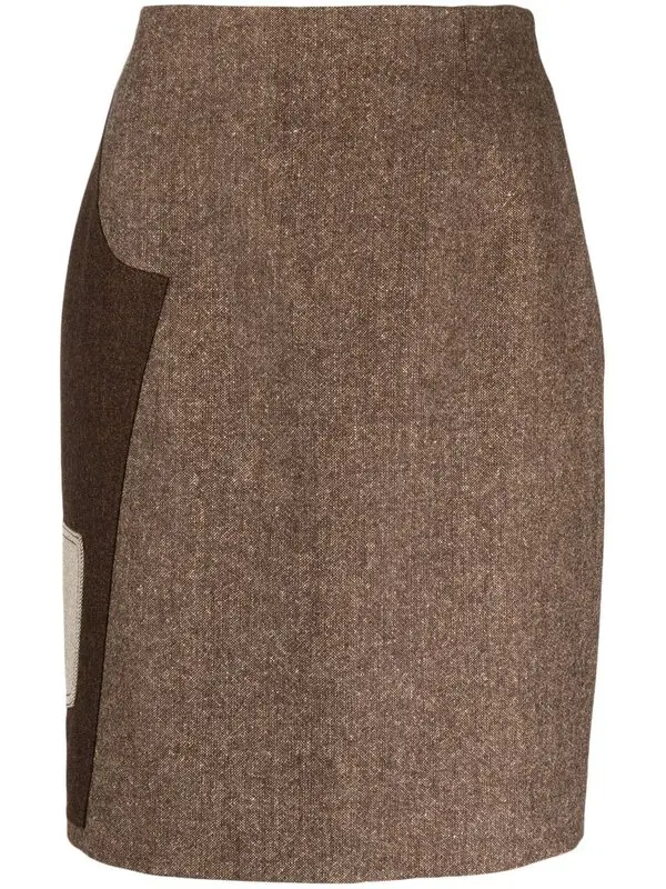 Moschino Contrasting-panel Pencil Skirt