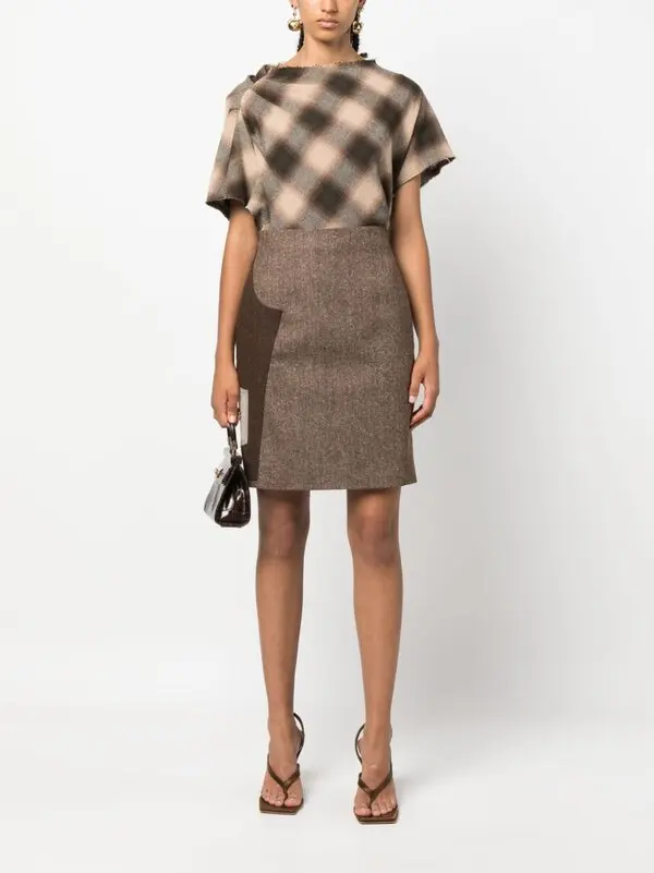 Moschino Contrasting-panel Pencil Skirt