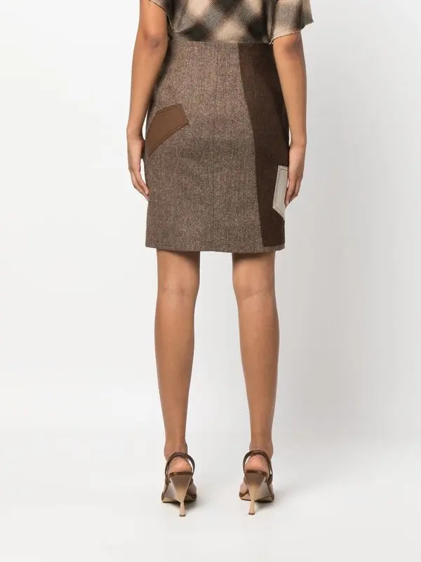Moschino Contrasting-panel Pencil Skirt