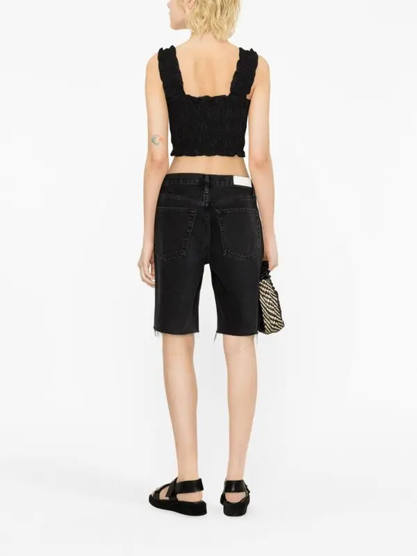 Maje Smocked Cropped Top