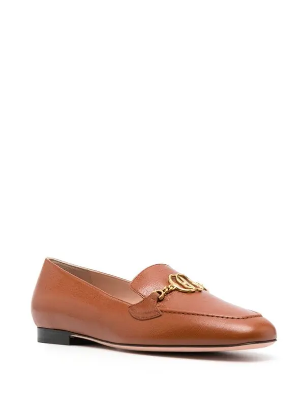 Bally O'brien Embellished Leather Loafers - Brown