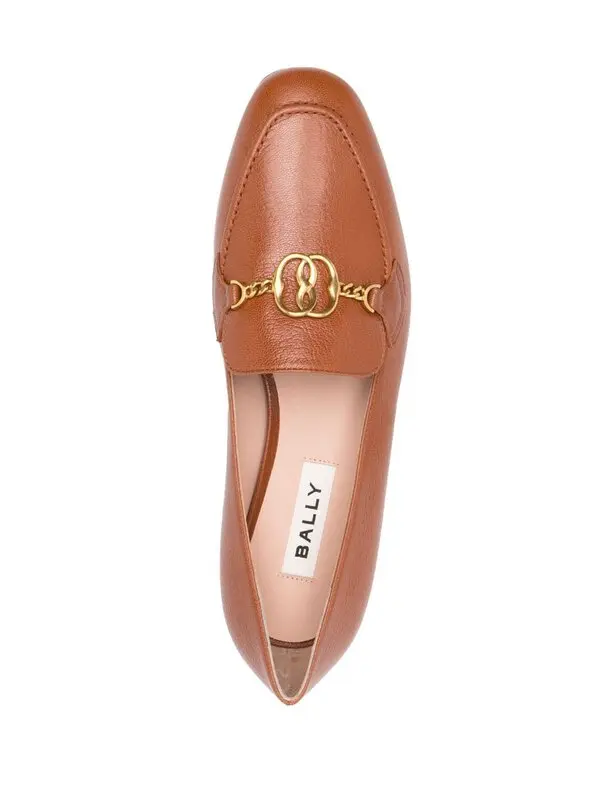 Bally O'brien Embellished Leather Loafers - Brown