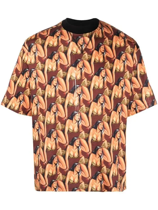 Roberto Cavalli Graphic-print T-shirt - Brown
