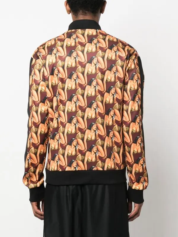 Roberto Cavalli Zip-through Graphic-print Sweatshirt