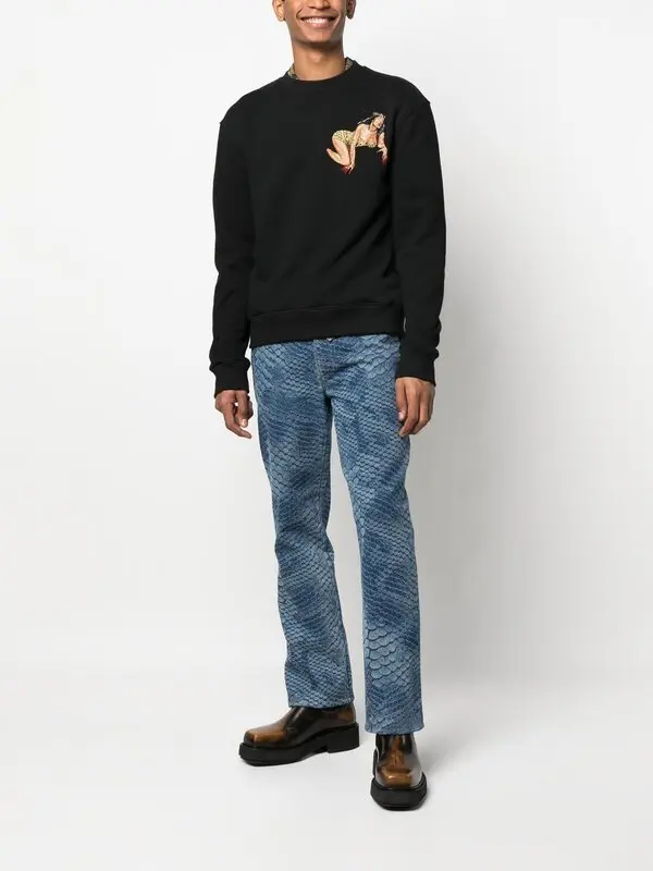 Roberto Cavalli Patch-detail Cotton Sweatshirt