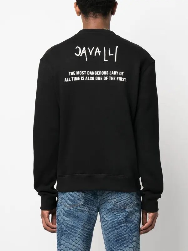 Roberto Cavalli Patch-detail Cotton Sweatshirt