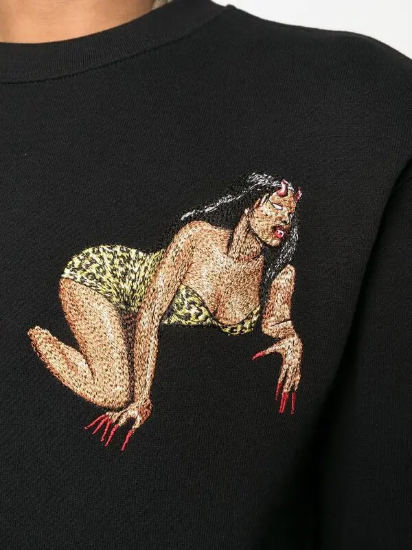 Roberto Cavalli Patch-detail Cotton Sweatshirt