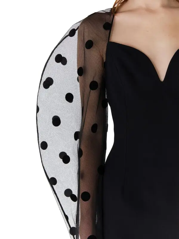 Nina Ricci Long-sleeve Tulle Mini Dress