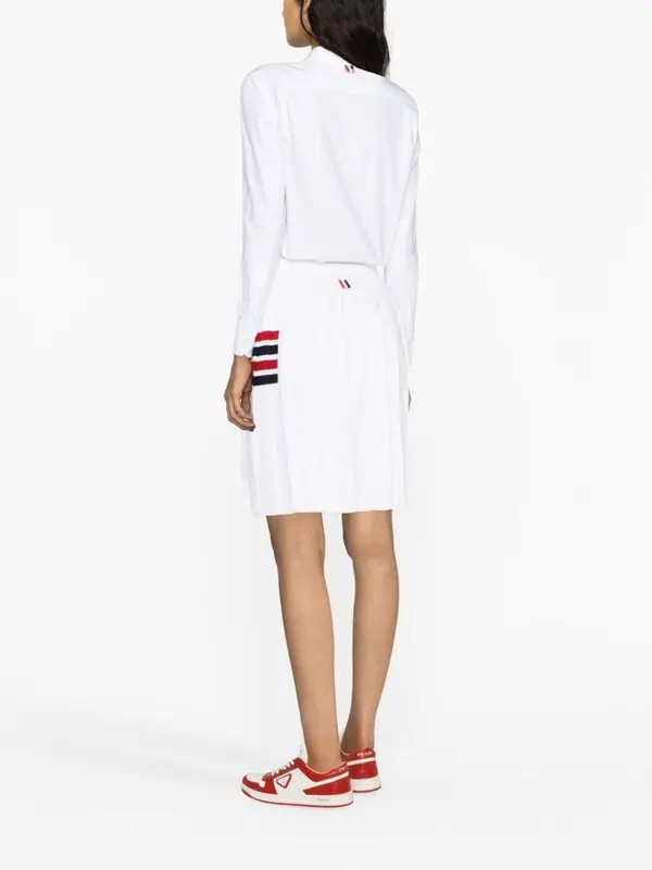 Thom Browne Classic Oxford Shirt With Grosgrain Placket - White