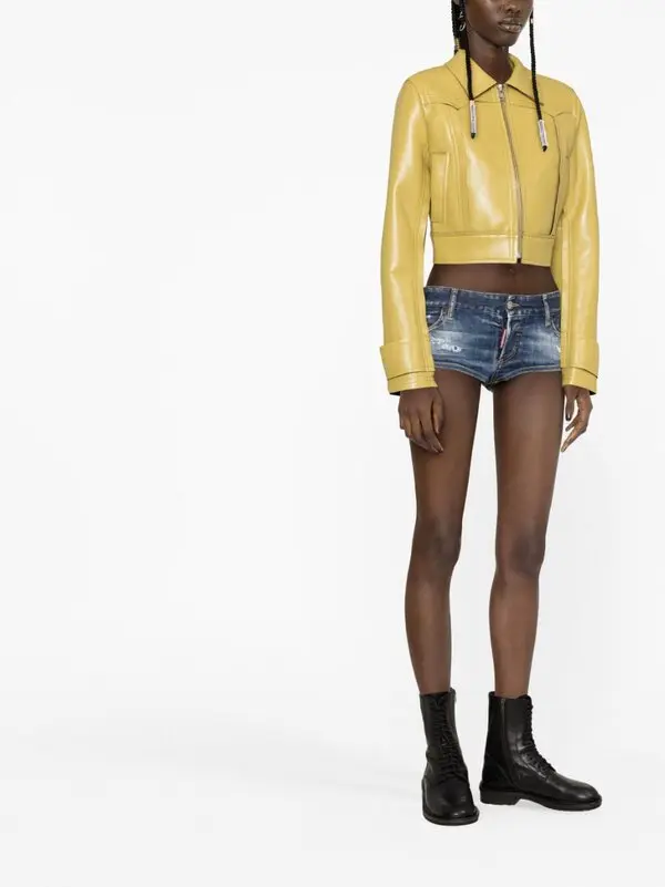 Dsquared2 Logo-patch Denim Shorts