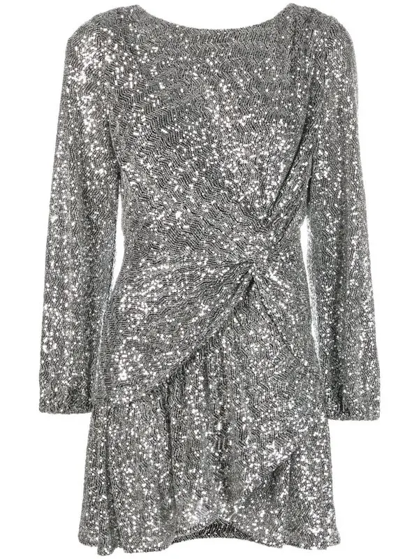 Maje Sequin-embellished Minidress - Silver