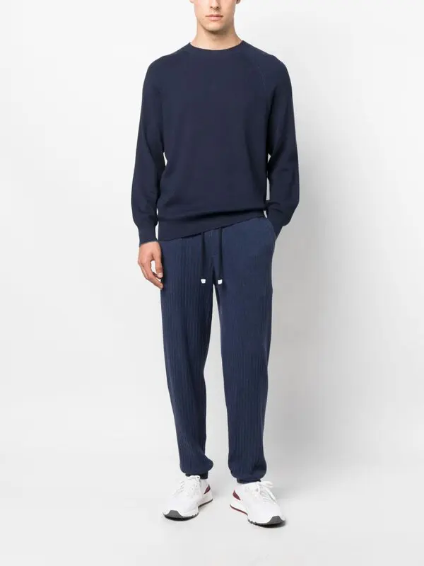 Brunello Cucinelli Elasticated-waist Cotton Track Trousers