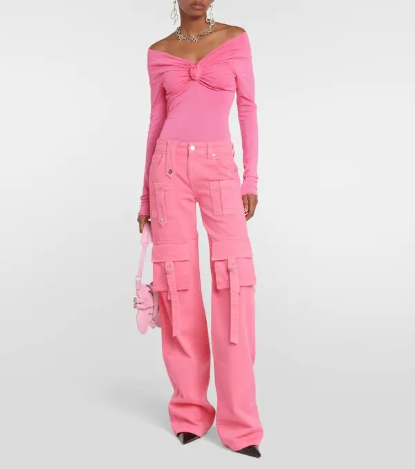 Blumarine Low-rise Denim Cargo Pants