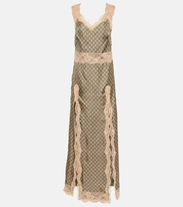 chinese dress ladies Gucci PreFall 2019 Floral Print Maxi Peasant Dress – Recess main image 1