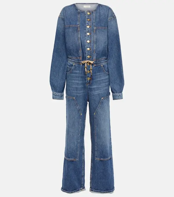 Ulla Johnson Stevie Wide-leg Denim Jumpsuit - Blue