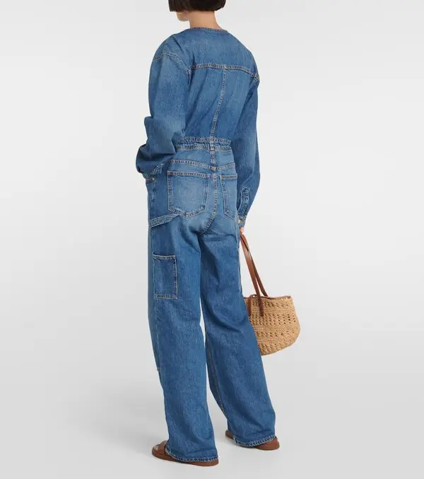 Ulla Johnson Stevie Wide-leg Denim Jumpsuit