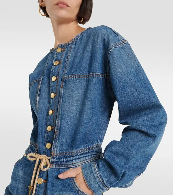 Ulla Johnson Stevie Wide-leg Denim Jumpsuit