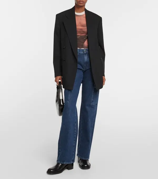 7 For All Mankind Tess Cargo High-rise Straight Jeans