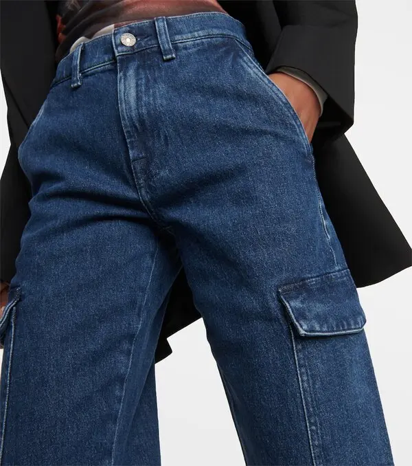 7 For All Mankind Tess Cargo High-rise Straight Jeans
