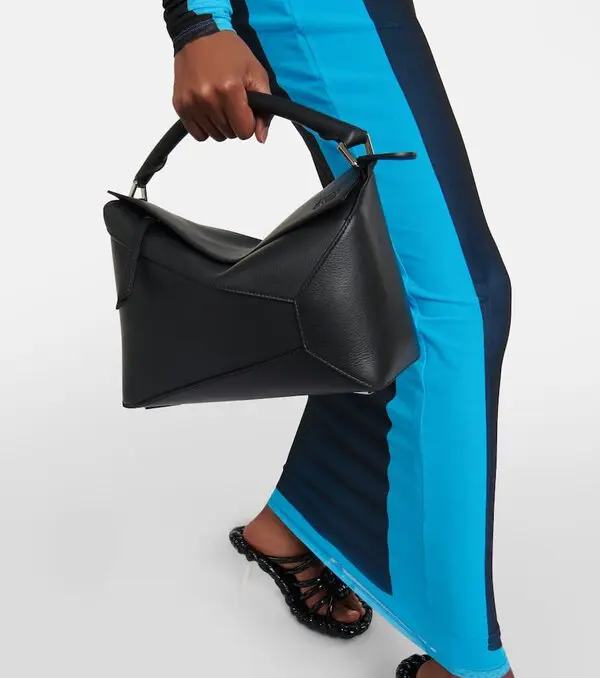 Loewe Puzzle Edge Medium Top-handle Bag - Black