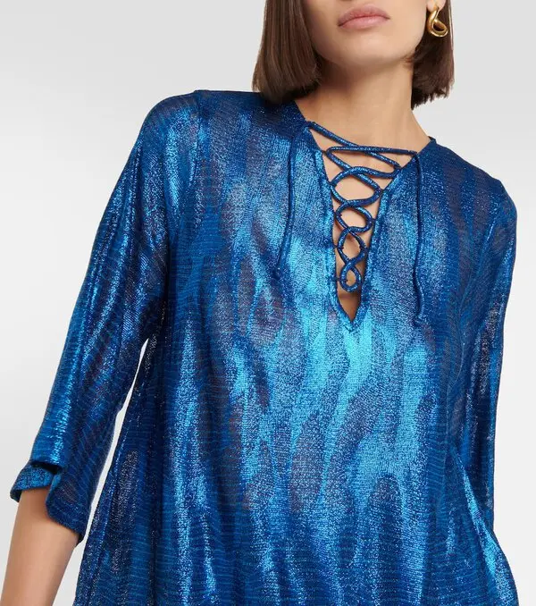 Missoni Jacquard Beach Dress In Blue - 46% Off | Editorialist
