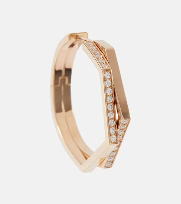 REPOSSI Antifer 18kt Rose Gold Single Earring With Diamonds - Metallic