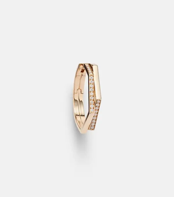 REPOSSI Antifer 18kt Rose Gold Single Earring With Diamonds - Metallic