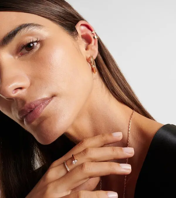 REPOSSI Antifer 18kt Rose Gold Single Earring With Diamonds - Metallic