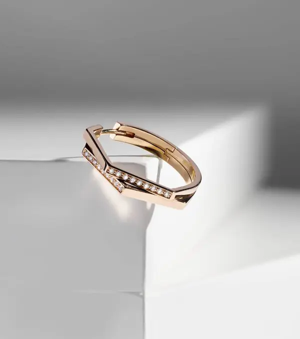 REPOSSI Antifer 18kt Rose Gold Single Earring With Diamonds - Metallic