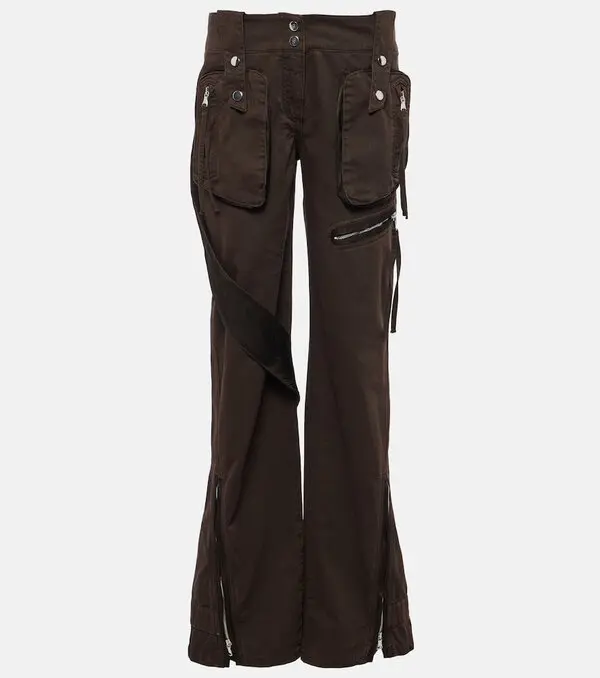 Blumarine Low-rise Cargo Pants - Brown