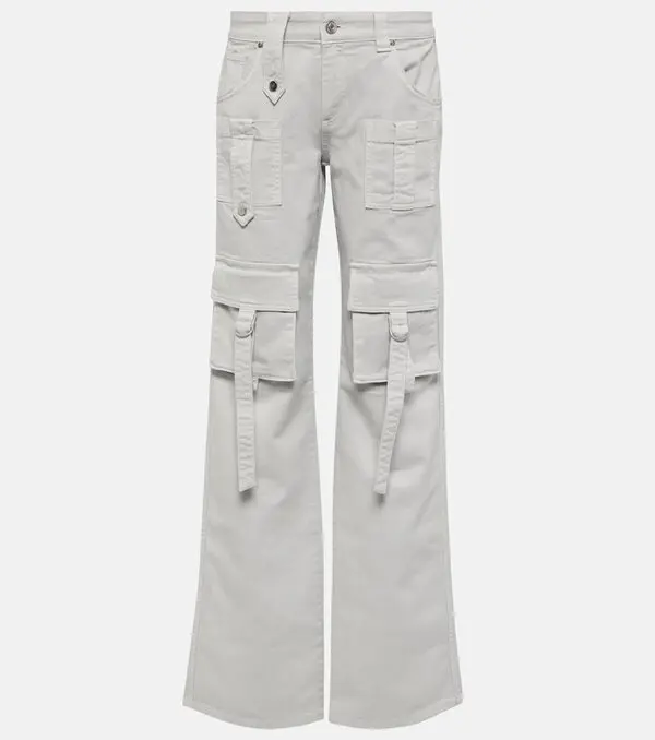 Blumarine Low-rise Cargo Pants - Grey