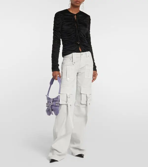 Blumarine Low-rise Cargo Pants - Grey