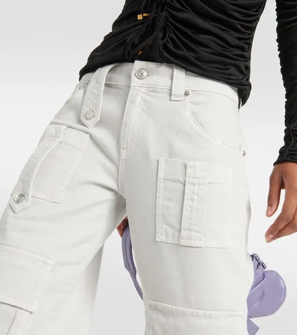 Blumarine Low-rise Cargo Pants - Grey