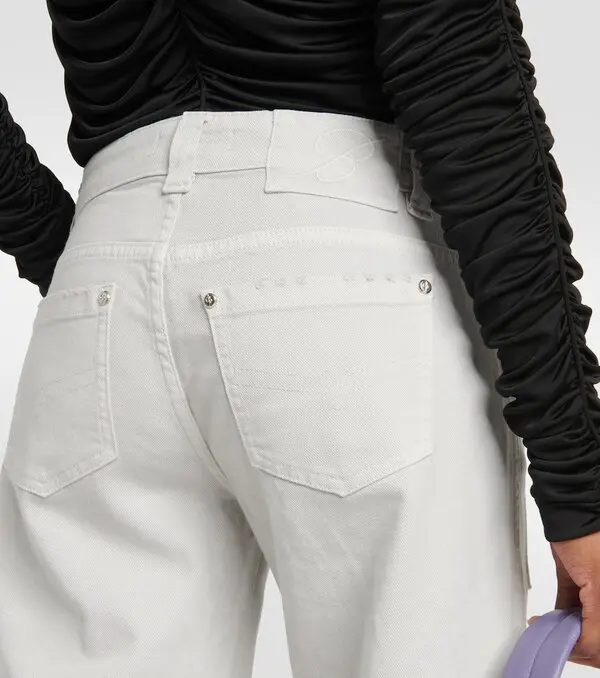 Blumarine Low-rise Cargo Pants - Grey