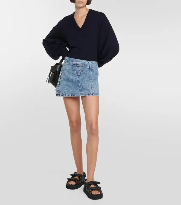 RE/DONE Denim Wrap Skirt