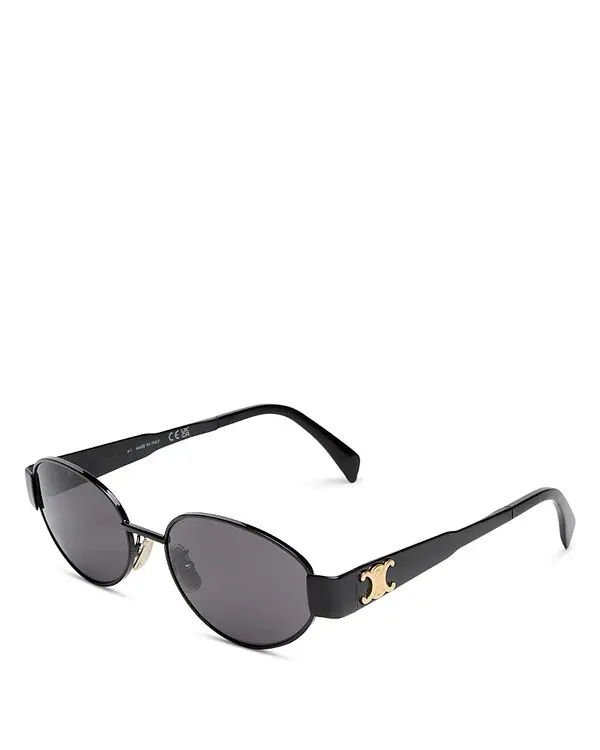 Celine Triomphe Metal Round Sunglasses - Black/gray