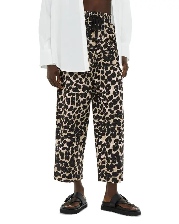 Whistles Drawstring Pants - Leopard Print