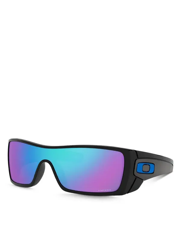 Oakley 58mm Batwolf Rectangular Sunglasses - Polished Black / Prizm Sapphire