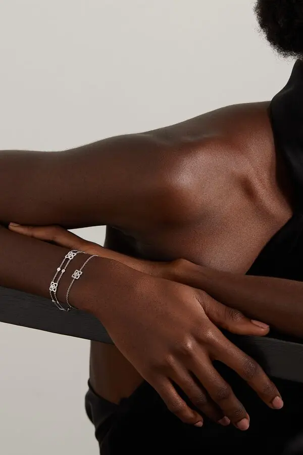 DE BEERS LONDON 18-karat White Diamond Bracelet