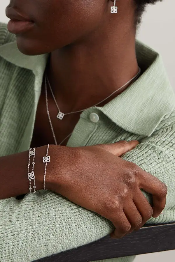 DE BEERS LONDON 18-karat White Diamond Bracelet