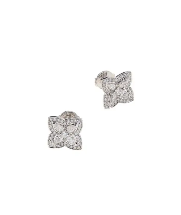 DE BEERS LONDON Enchanted Lotus Diamond Earrings - Gold