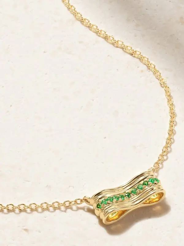 ALMASIKA Berceau 18-karat Emerald Necklace - Gold