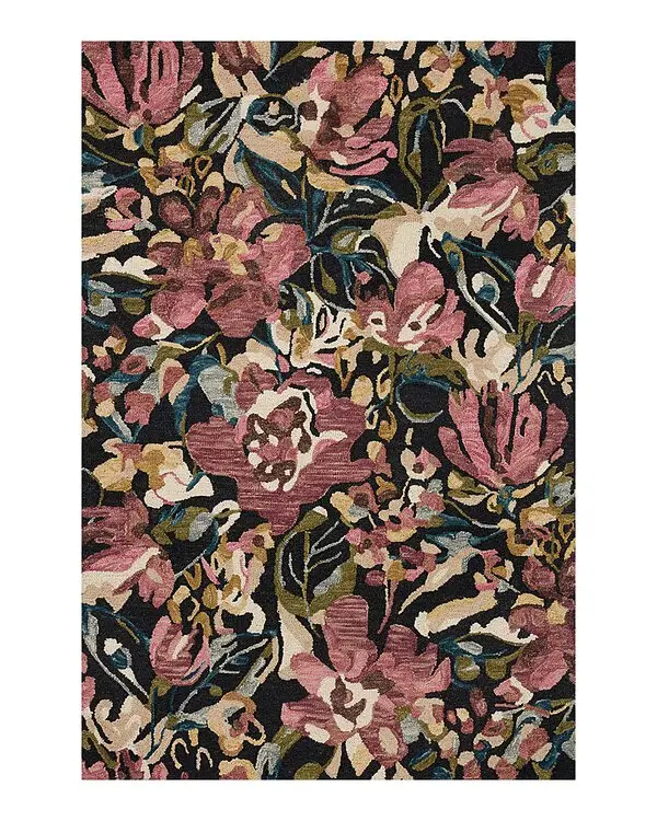 LOLOI Belladonna Blm-01 Area Rug, 7'9 X 9'9 - Black/pink