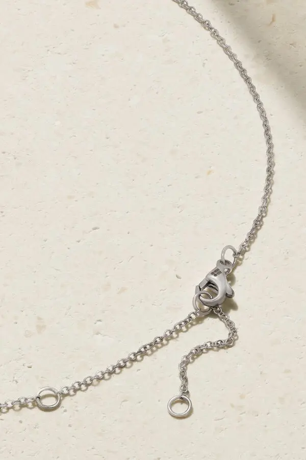 DE BEERS LONDON 18k White Diamond Necklace