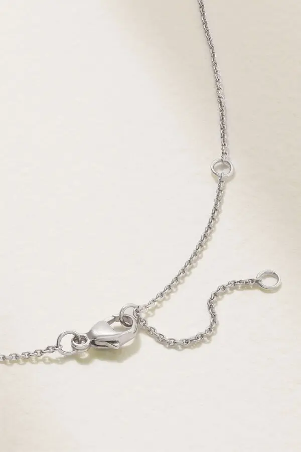 DE BEERS LONDON 18k White Diamond Necklace