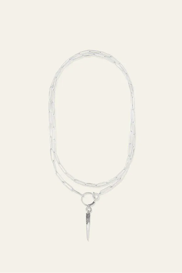 Ba&sh Naomie Chain Necklace - Gray