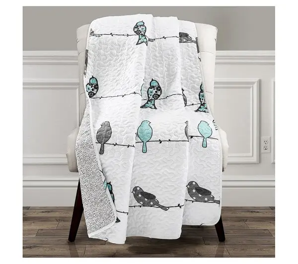 LUSH DECOR Rowley Birds Throw Single 50x60 - One-color